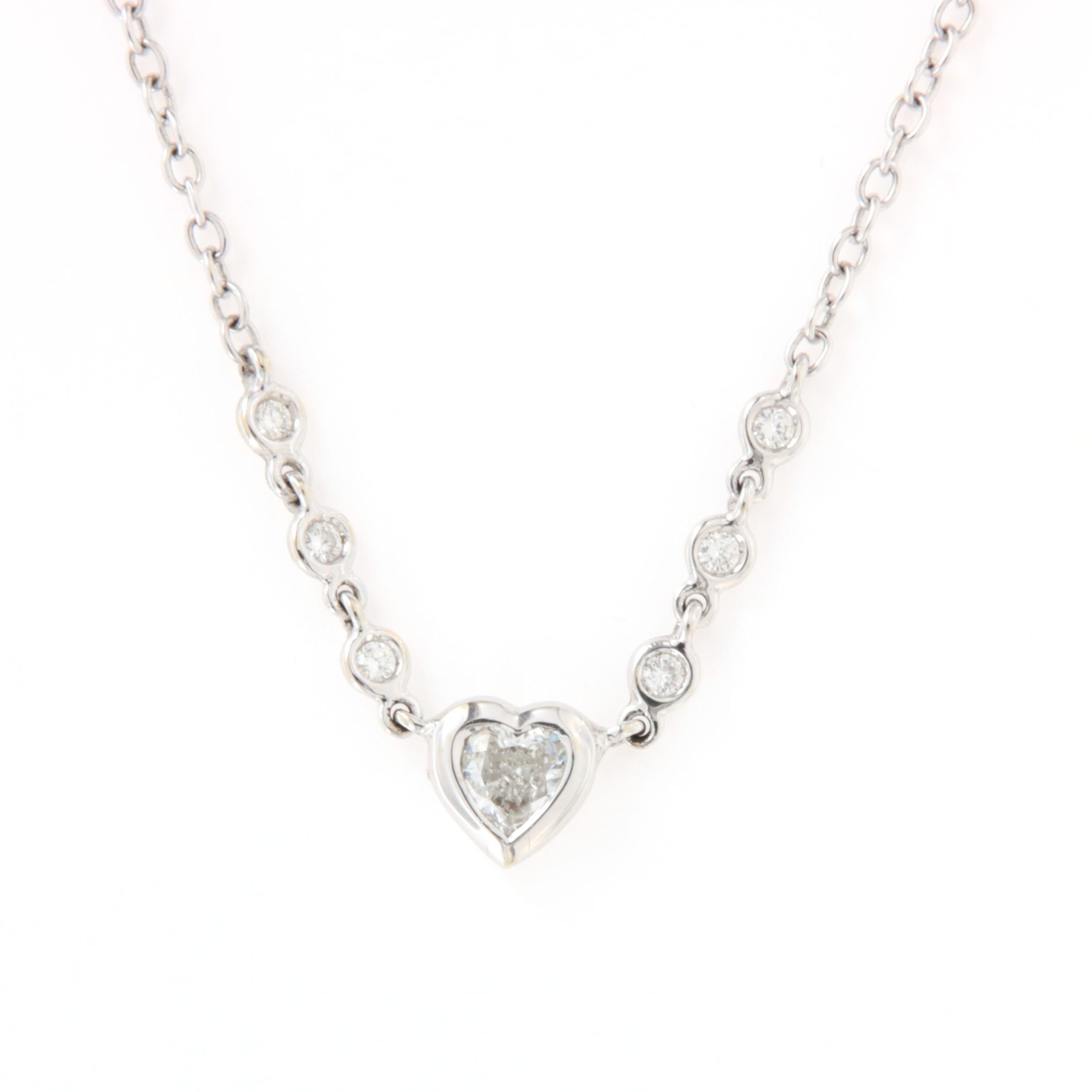 Collier Oro Bianco Cuore Diamanti Crivelli - Oroshop