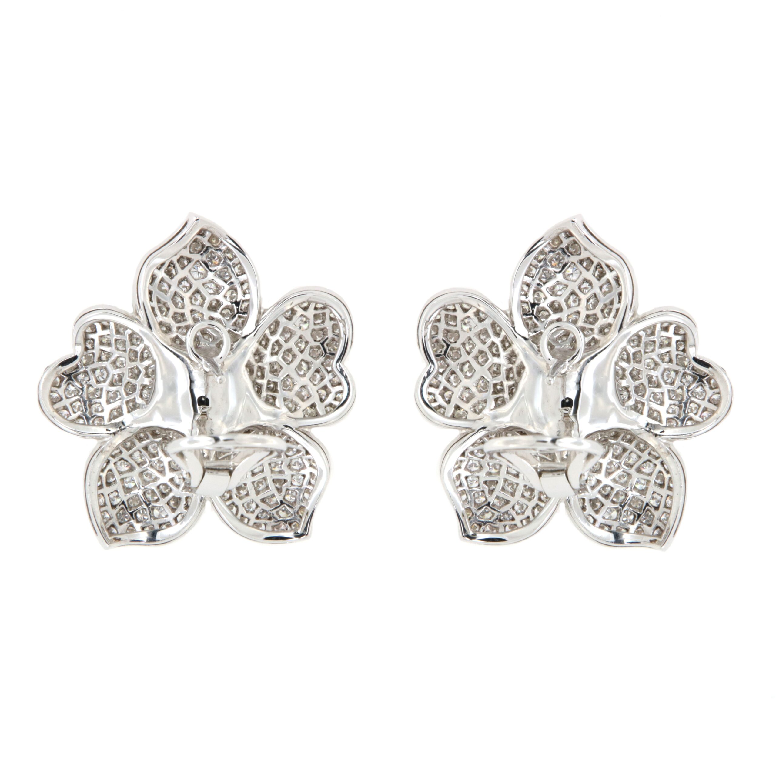 Orecchini Perle 12mm Fiore Pavè Diamanti Crivelli - Oroshop