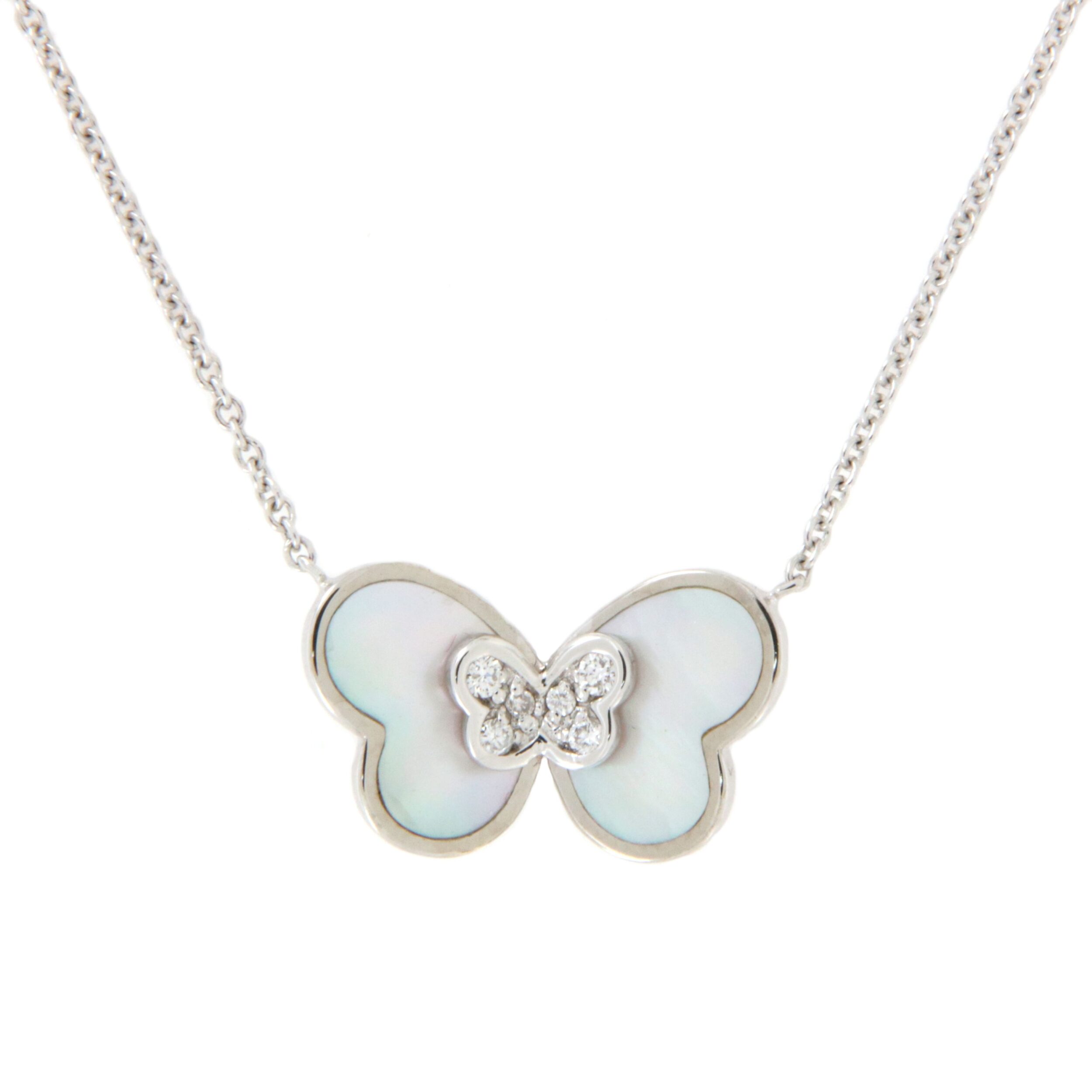 Collier Farfalla Madreperla Diamanti Crivelli - Oroshop